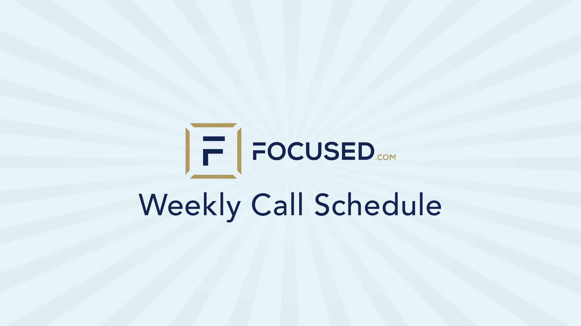 Weekly Call Schedule